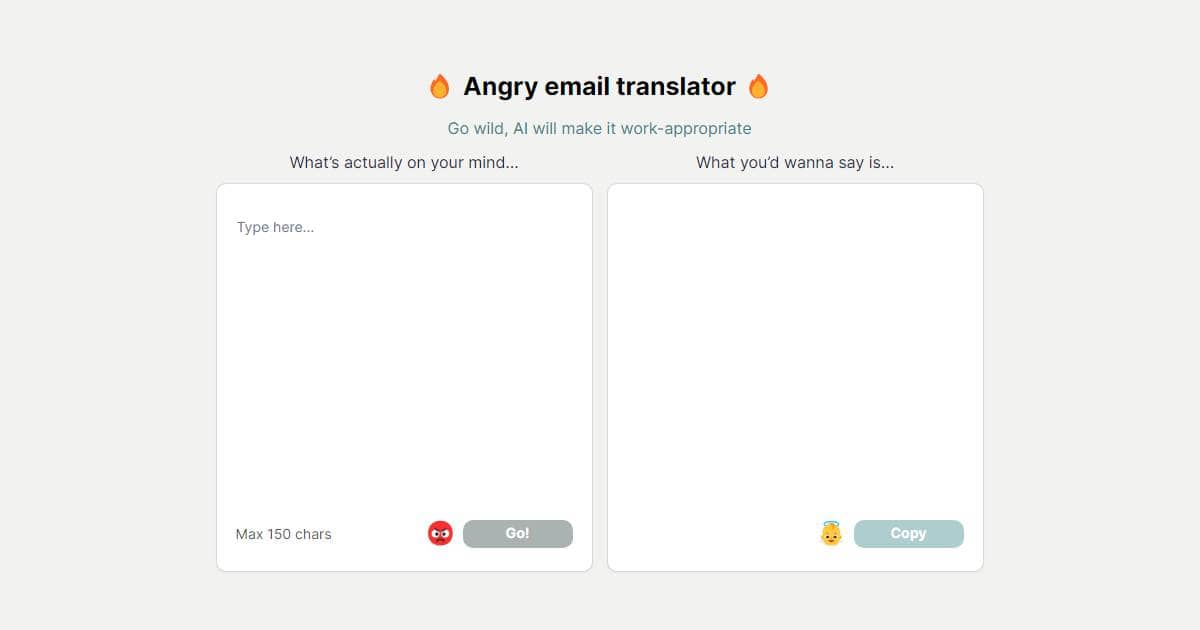 Angry email translator - Bored Hoard