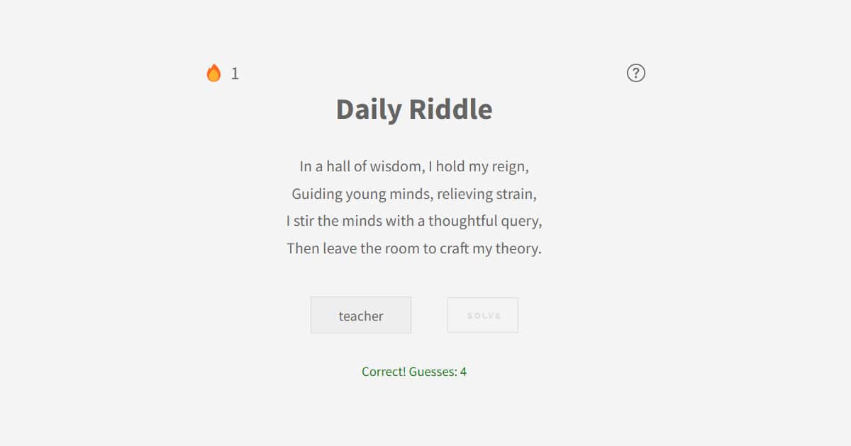 Daily Riddle - Bored Hoard